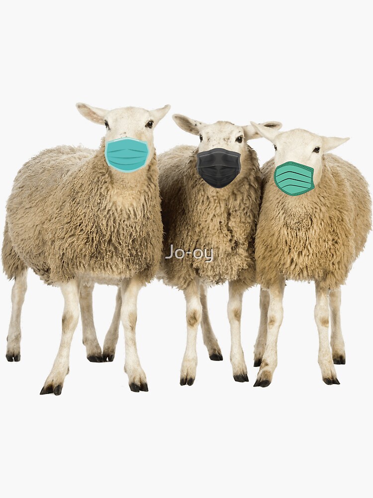 "Masked Sheep" Sticker for Sale by Jo-oy | Redbubble