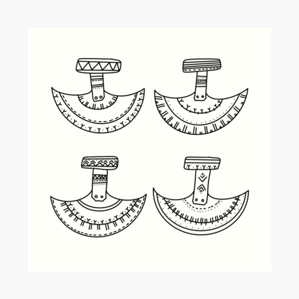 "Ulu tattoo art" Art Print for Sale by Juniper-And-Ink | Redbubble