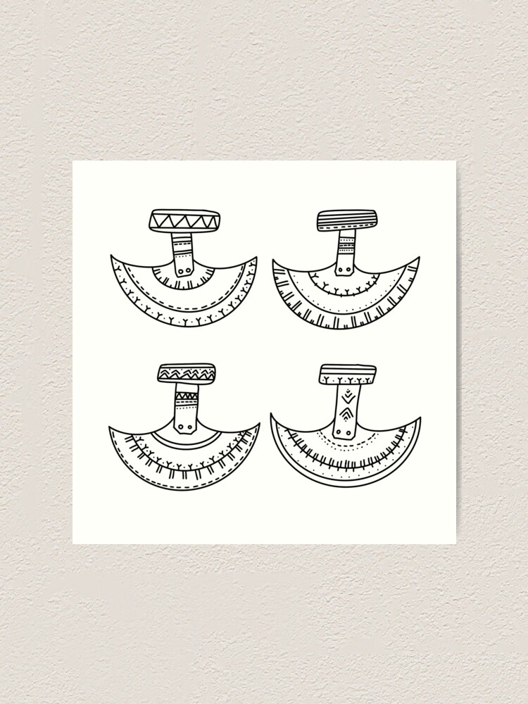 "Ulu tattoo art" Art Print for Sale by Juniper-And-Ink | Redbubble