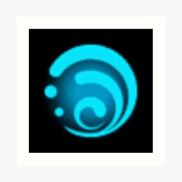 Genshin Impact Hydro Element Wall Art | Redbubble