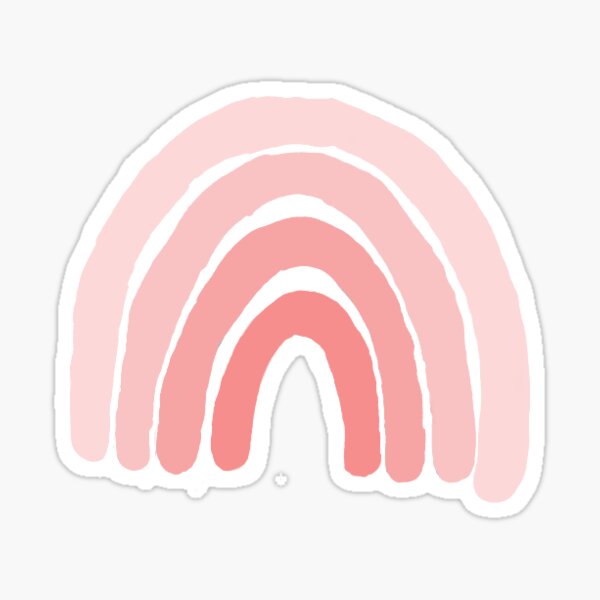 "cute pink aesthetic rainbow" Sticker by ActuallyAbbey | Redbubble