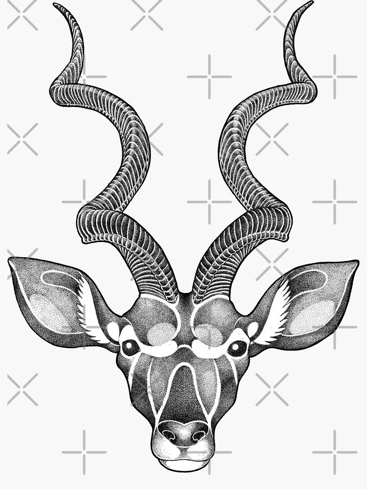 "Kudu" Sticker for Sale by virginia-varg | Redbubble