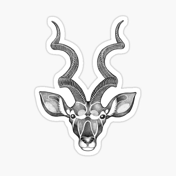 "Kudu" Sticker for Sale by virginia-varg | Redbubble