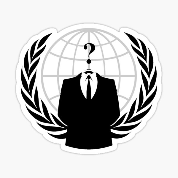 "Anonymous" Sticker by hinomaru17 | Redbubble