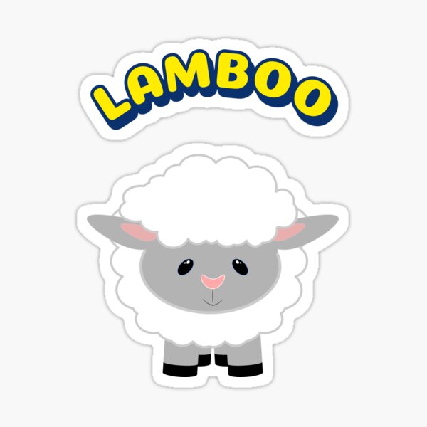"LAMBOO THE LAMB" Sticker for Sale by RKTopic | Redbubble