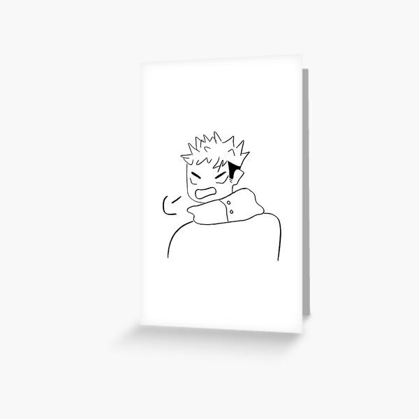 "Chibi Yuuji Sighing" Greeting Card for Sale by ayida | Redbubble