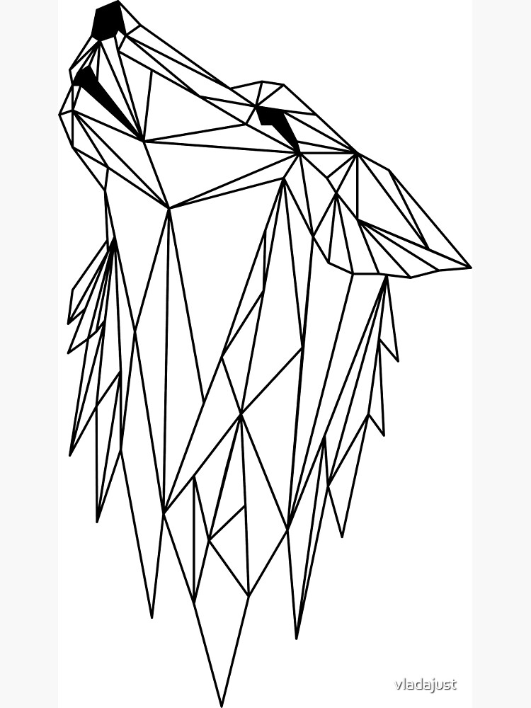 "polygonal wolf " Poster for Sale by vladajust | Redbubble