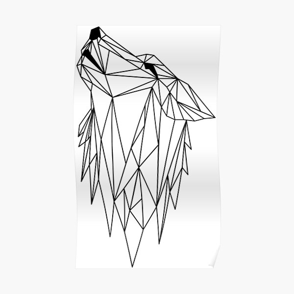 "polygonal wolf " Poster for Sale by vladajust | Redbubble