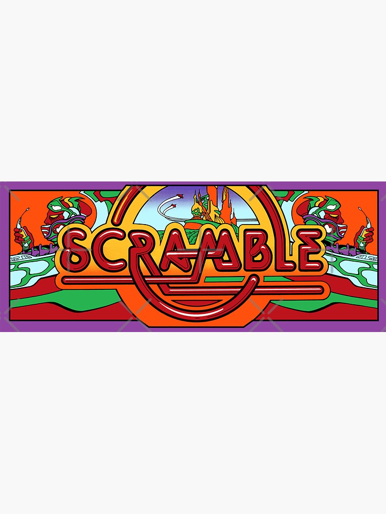 "Scramble Retro Arcade" Sticker for Sale by Walter73 | Redbubble