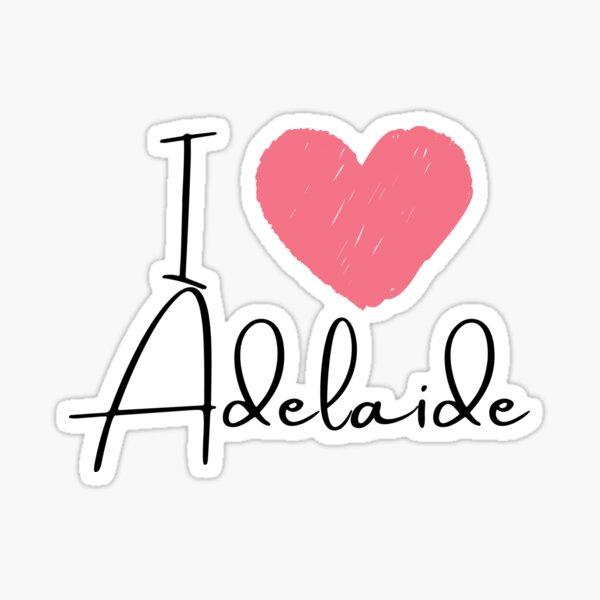 "I Love Adelaide - Australia" Sticker by ClassyGeek1 | Redbubble