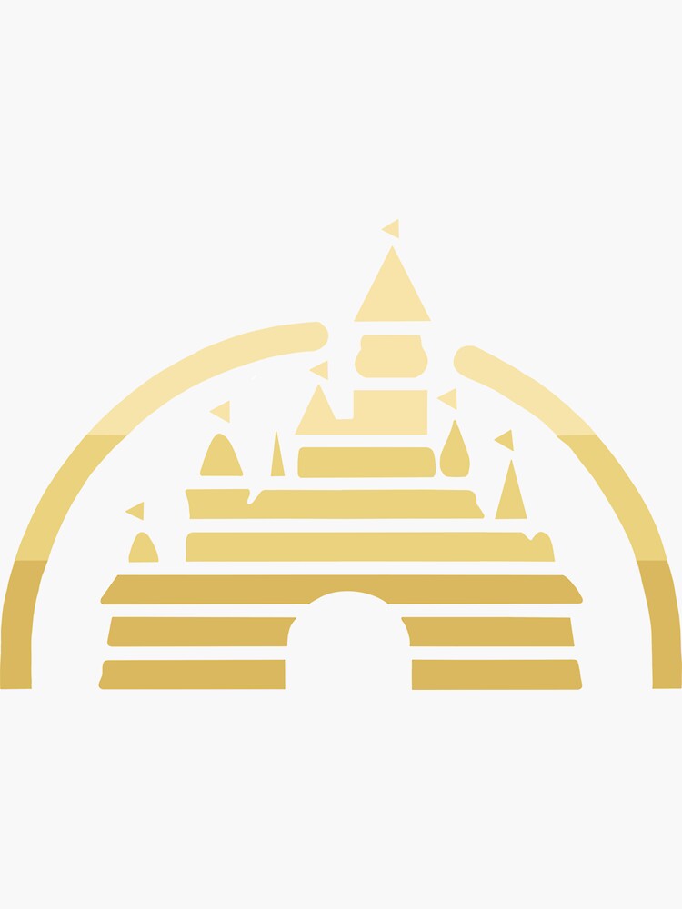 "Yellow Gradient Castle" Sticker by cgale | Redbubble