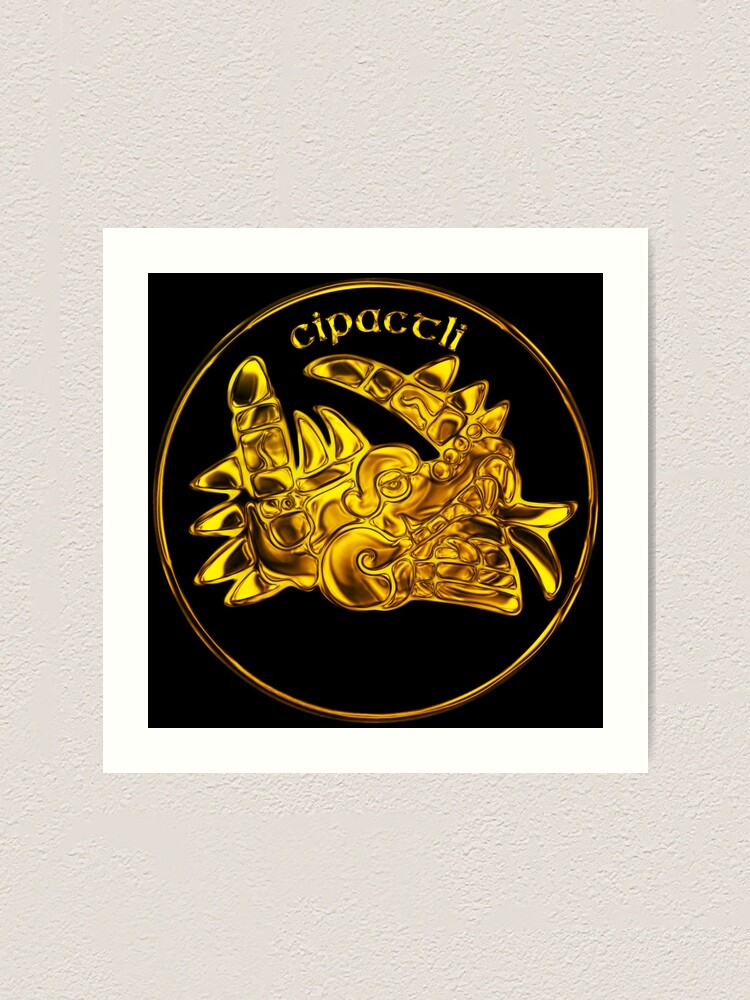 "Aztec Day Sign 'Cipactli' (Crocodile)" Art Print by kernowerno | Redbubble