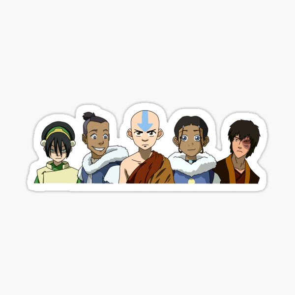 "Avatar Gaang Sticker - Avatar: The Last Airbender" Sticker by MP ...