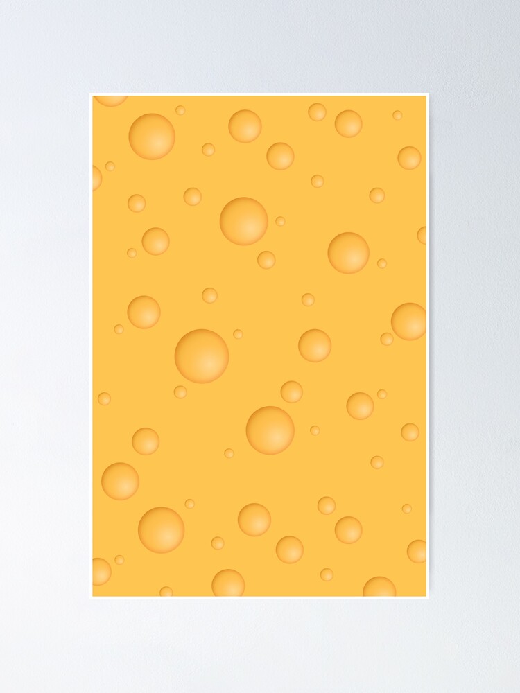 "Cheesy Cheese Cheesehead Pattern" Poster by FancyHatPenguin | Redbubble