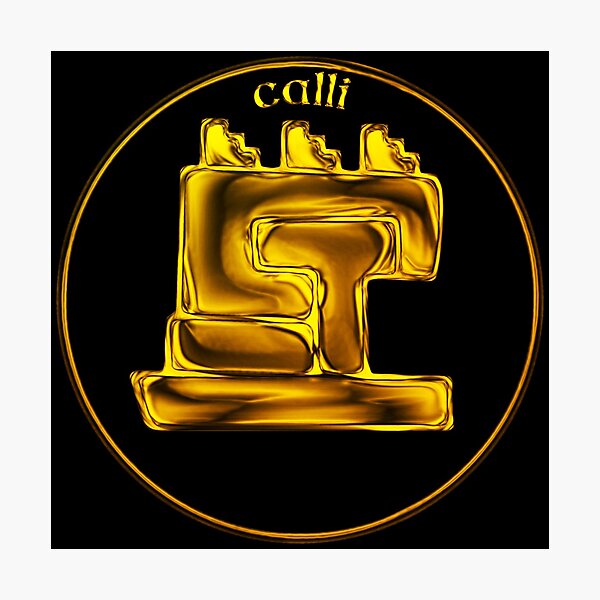 "Aztec Day Sign 'Calli' (House)" Photographic Print for Sale by ...