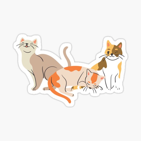 "Cats" Sticker for Sale by The-BubbleWitch | Redbubble