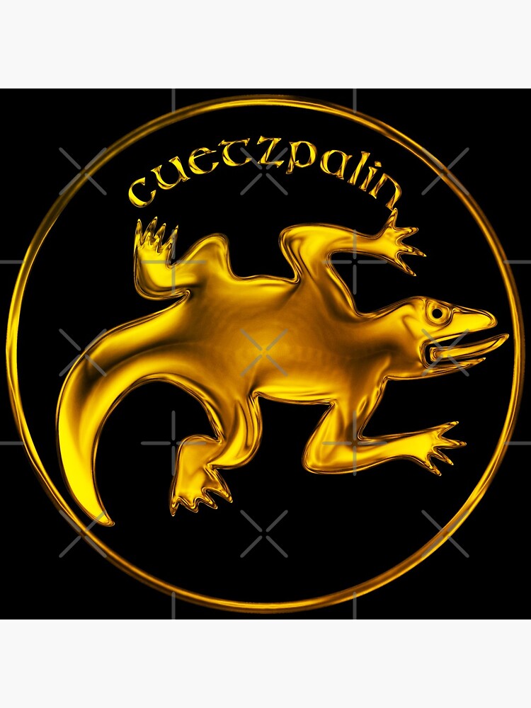 "Aztec Day Sign 'Cuetzpallin' (Lizard)" Art Print for Sale by ...