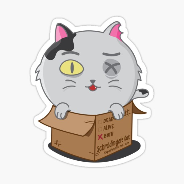 "Schrodinger's cat" Sticker by atomstalk | Redbubble