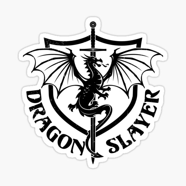 "Dragon Slayer" Sticker for Sale by ikdsgn | Redbubble