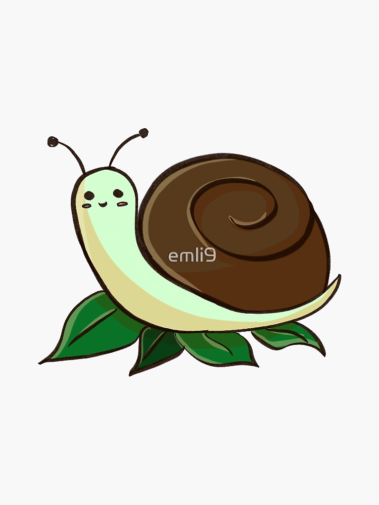 "Snail " Sticker for Sale by emli9 | Redbubble