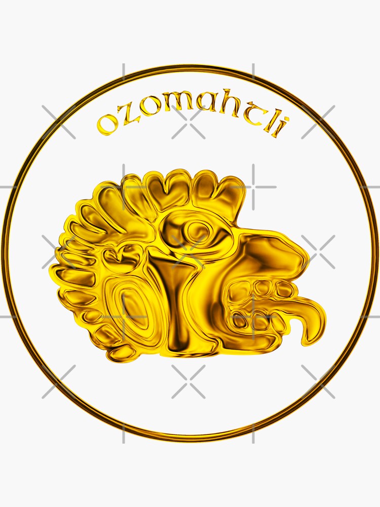 "Aztec Day Sign 'Ozomahtli' (Monkey)" Sticker for Sale by kernowerno ...
