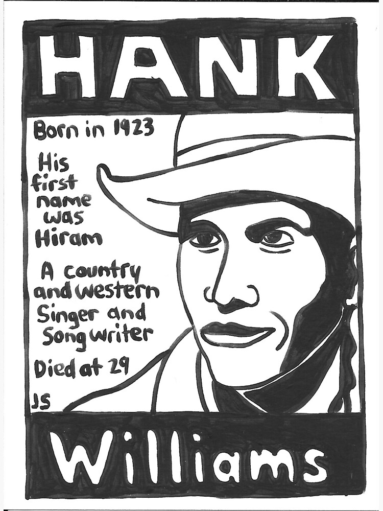 "Hank Williams" Sticker for Sale by rattletrap20 | Redbubble