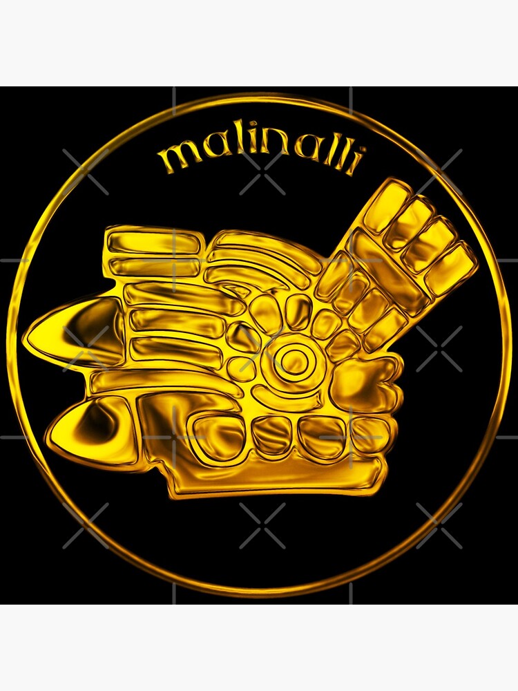 Lámina fotográfica «Signo azteca del día 'Malinalli' (hierba o pasto ...