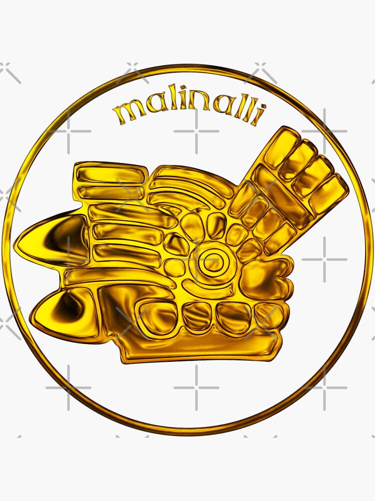 Pegatina «Signo azteca del día 'Malinalli' (hierba o pasto)» de ...