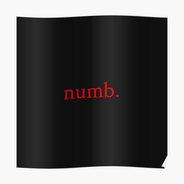 "numb. aesthetic minimal design" Poster for Sale by Junsulim | Redbubble