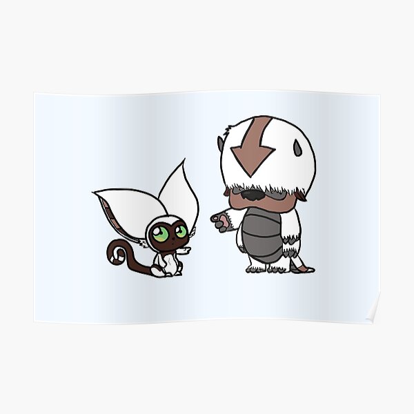 "Chibi Appa and Momo" Poster by littlejem4 | Redbubble