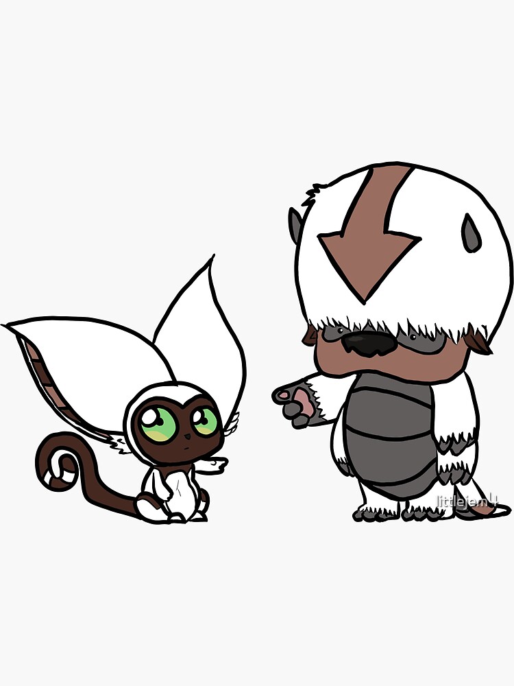 "Chibi Appa and Momo" Sticker for Sale by littlejem4 | Redbubble