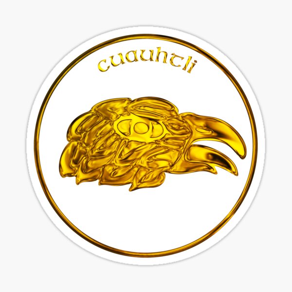 "Aztec Day Sign 'Cuauhtli' (Eagle)" Sticker for Sale by kernowerno ...