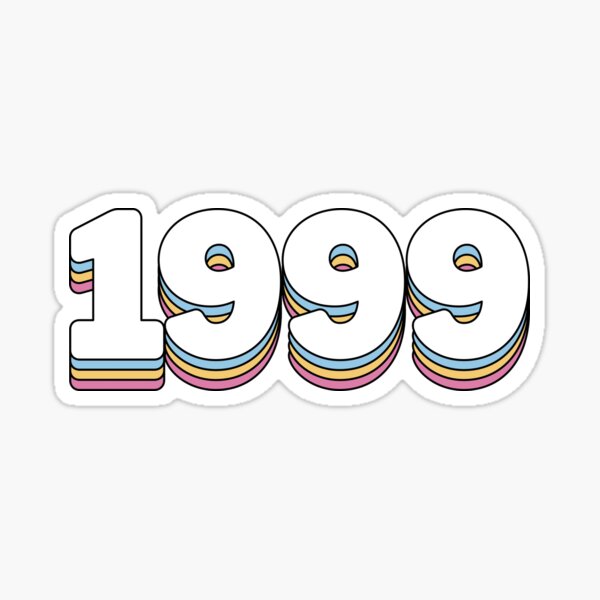 "1999" Sticker for Sale by OkihanaShop | Redbubble