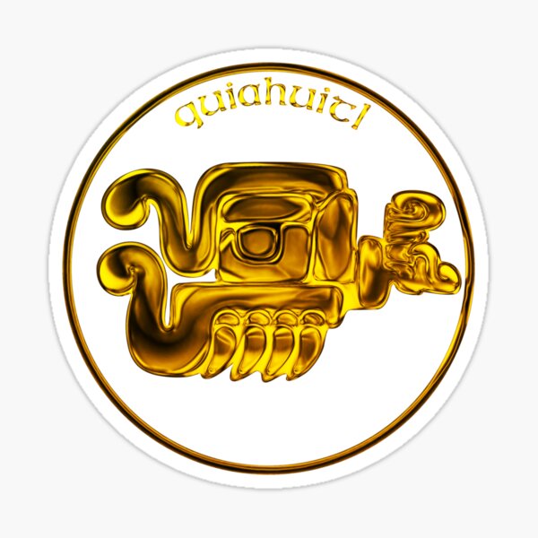 Pegatina «Signo del día azteca 'Quiahuitl' (lluvia)» de kernowerno ...