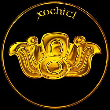 Xochitl Flower Aztec Ancient Logo Symbol Decal Sticker Nahuatl Sticker