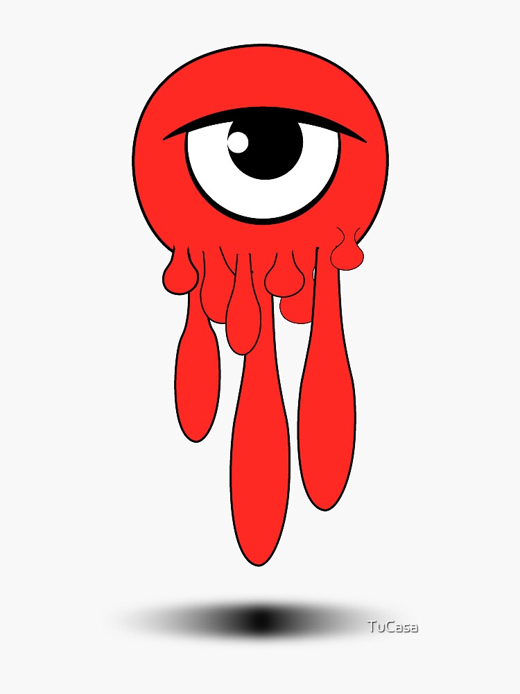 "Red eye logo" Sticker for Sale by TuCasa | Redbubble