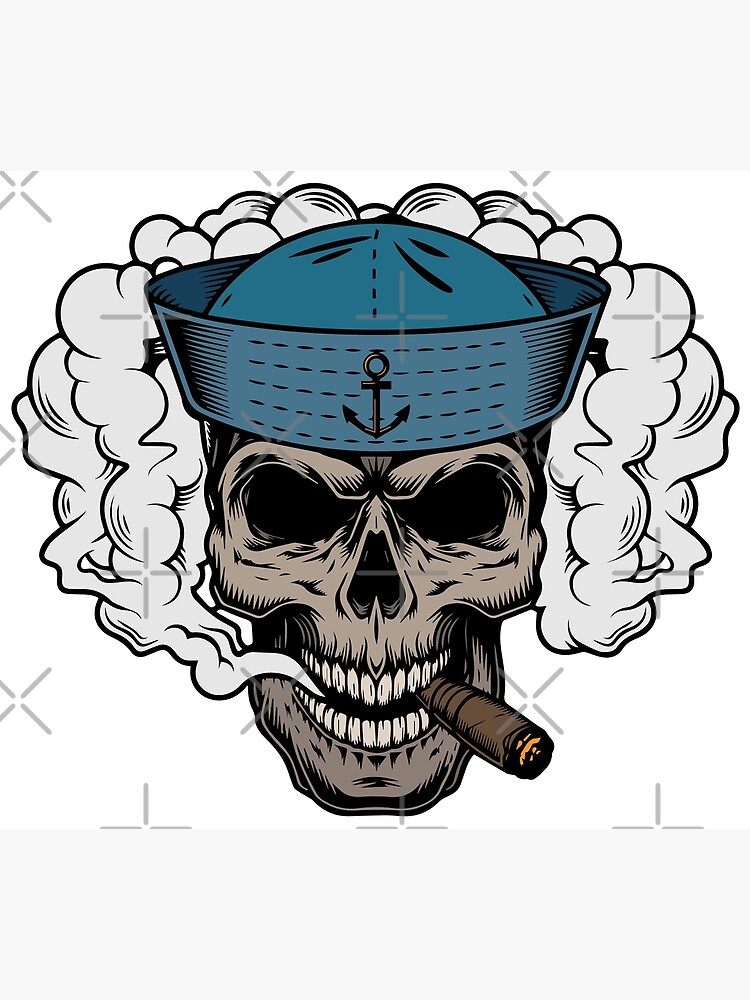 "Navy Skull" Poster for Sale by TheUDC | Redbubble