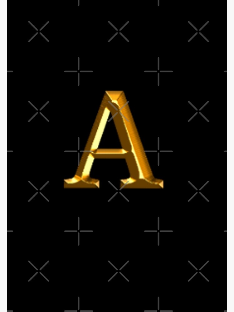 "Gold Upper Case Letter A" Poster for Sale by molamode | Redbubble