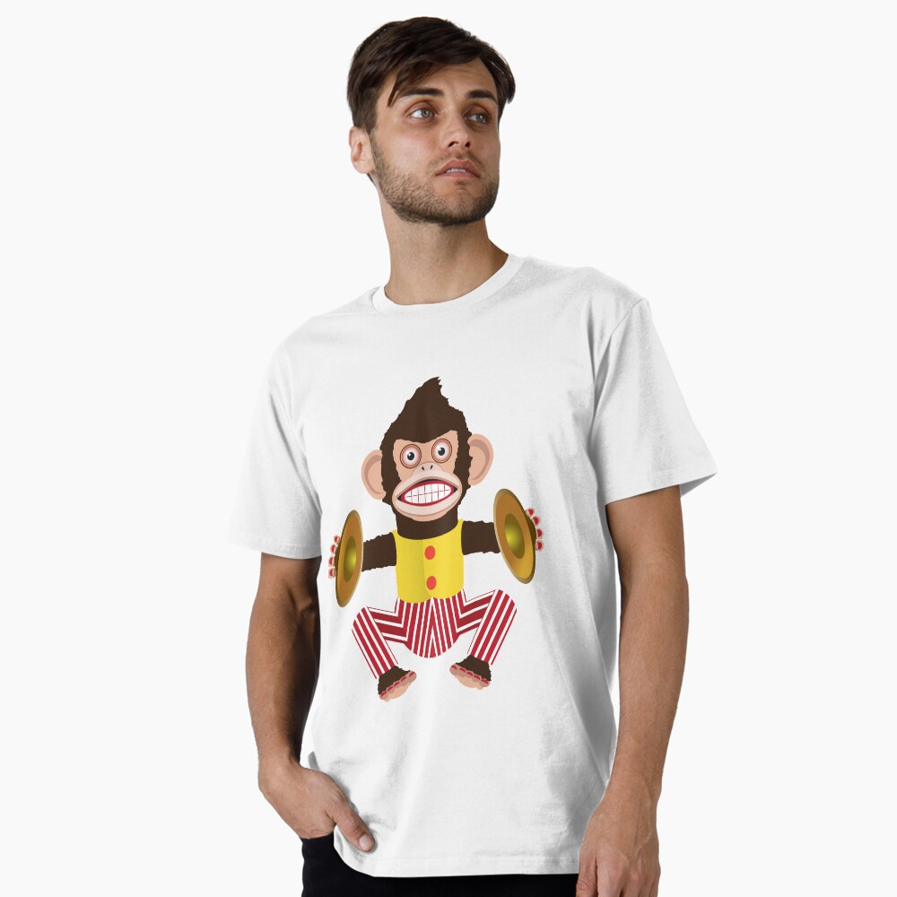 "Monkey with cymbals." Sticker for Sale by Mrdoodleillust | Redbubble