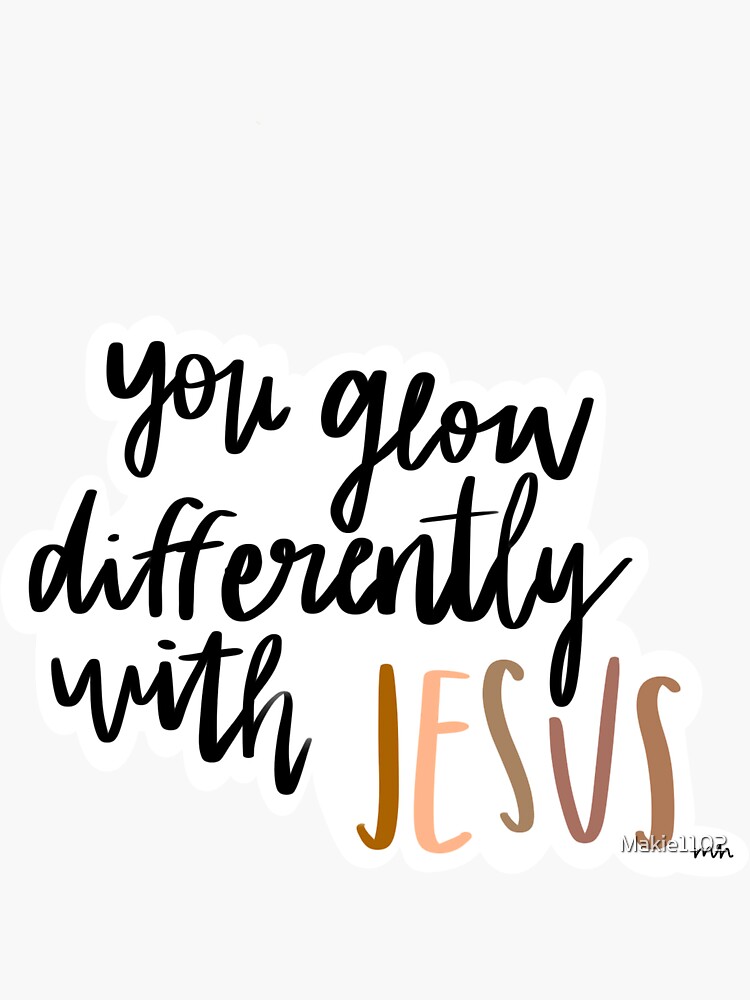 glow Different With Jesus Sticker Sticker By Makie1102 Redbubble glow-different-with-jesus-sticker-sticker-by-makie1102-redbubble
