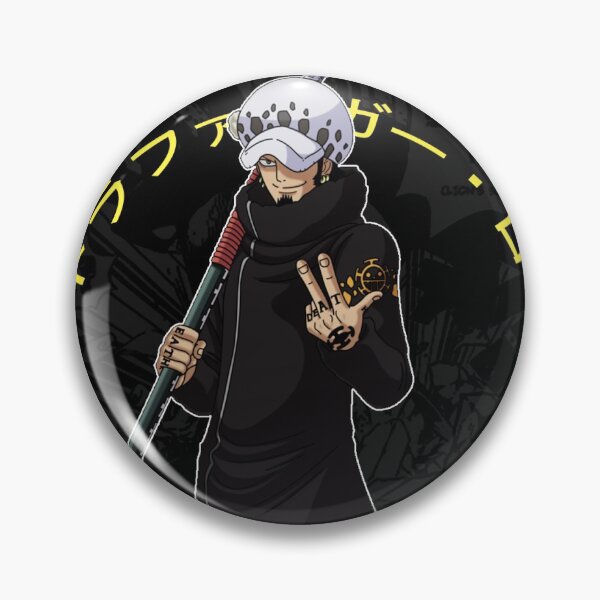 One Piece Anime Trafalgar Law Pins and Buttons | Redbubble