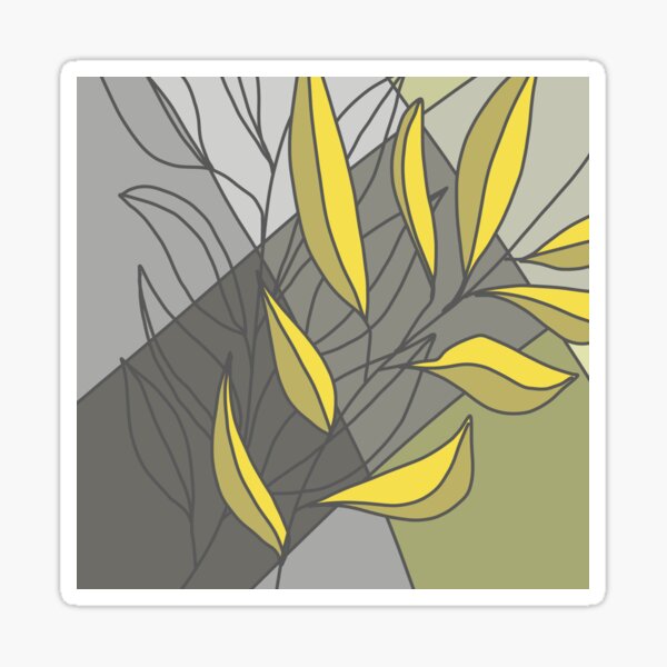 "Magical Abstract Leaves Pattern Design Art" Sticker for Sale by ...