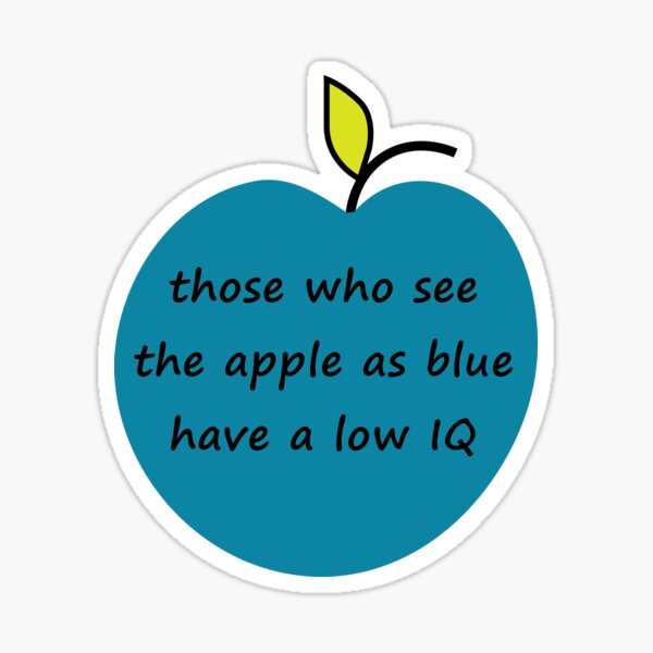 "low IQ" Sticker by kvitka17 | Redbubble