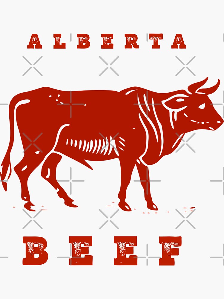 "Alberta beef" Sticker by RowenaScott | Redbubble