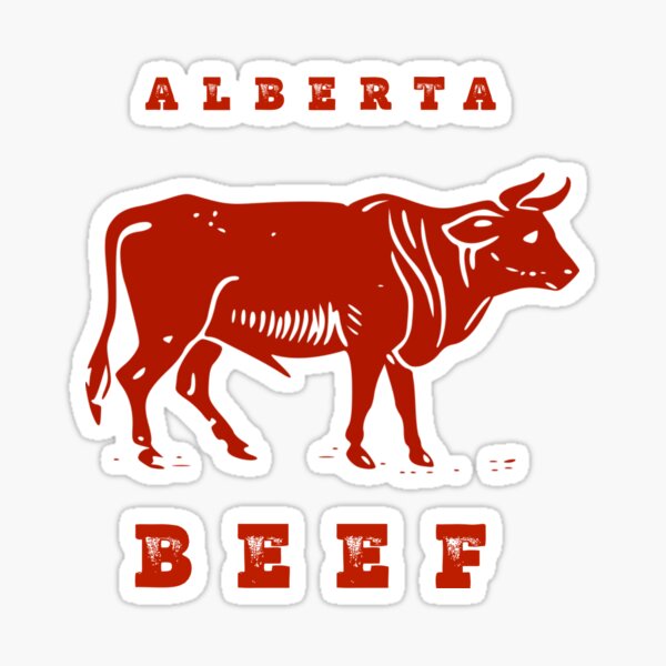 "Alberta beef" Sticker by RowenaScott | Redbubble