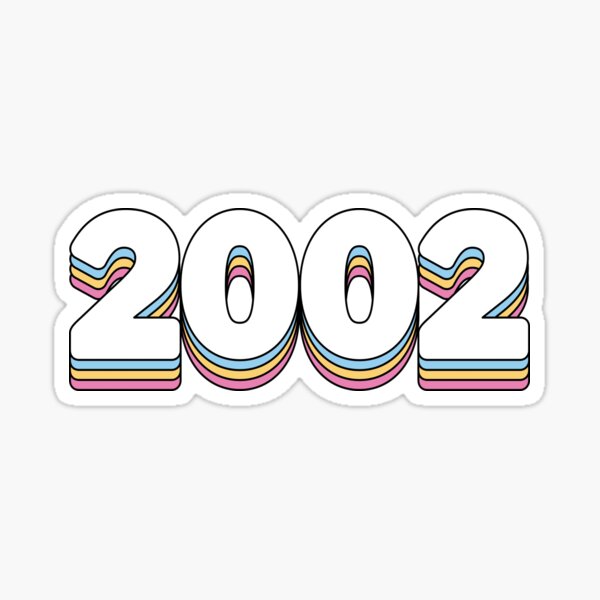 "2002" Sticker for Sale by OkihanaShop | Redbubble