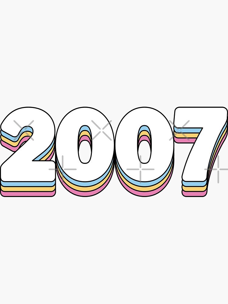 "2007" Sticker for Sale by OkihanaShop | Redbubble