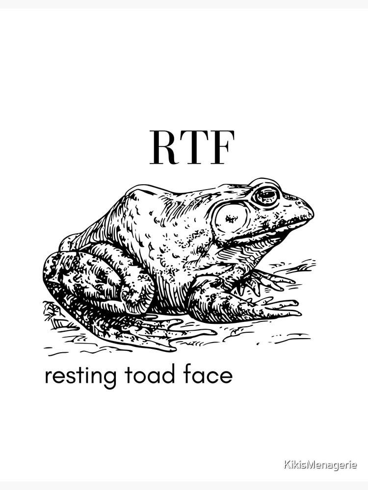 "toad face" Poster for Sale by KikisMenagerie | Redbubble