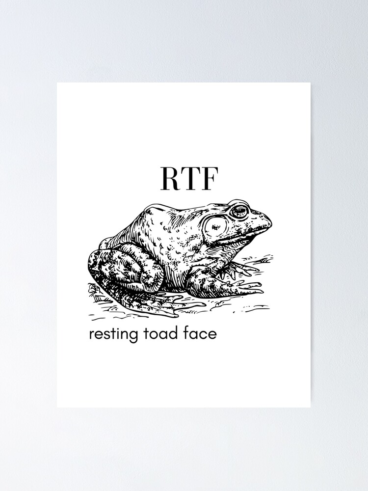 "toad face" Poster for Sale by KikisMenagerie | Redbubble