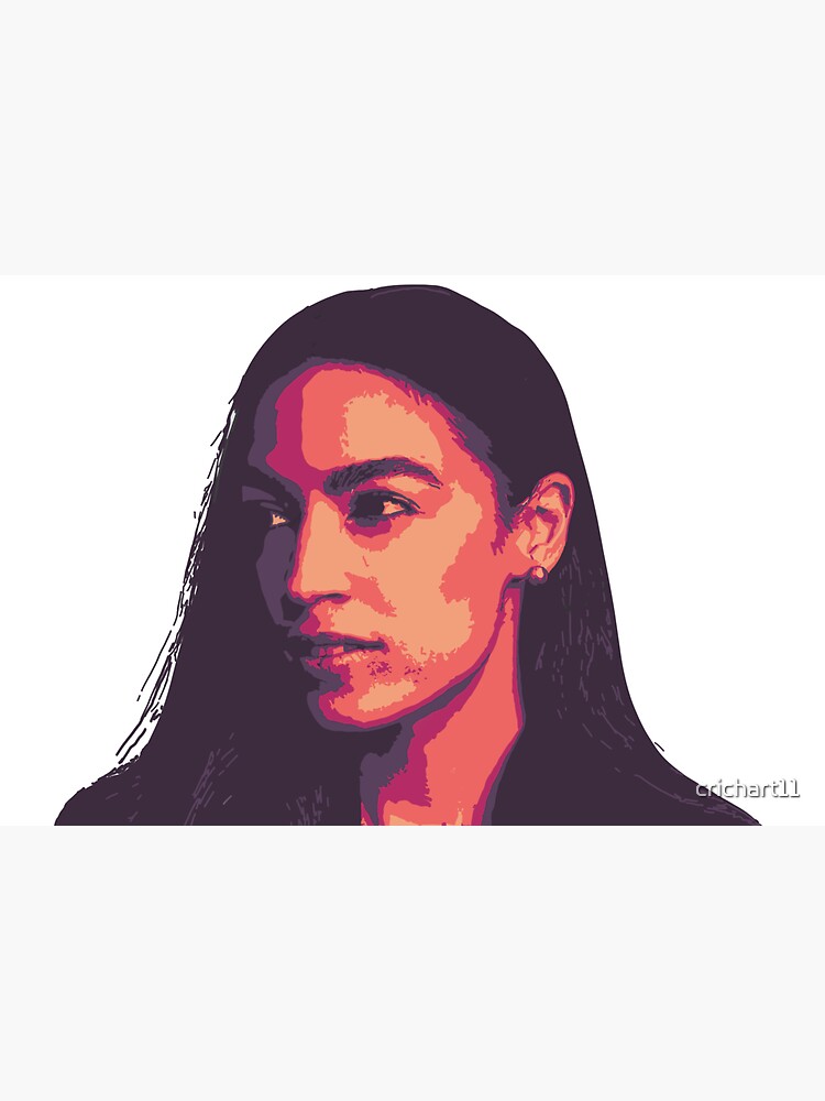 "AOC Portrait " Sticker for Sale by crichart11 | Redbubble